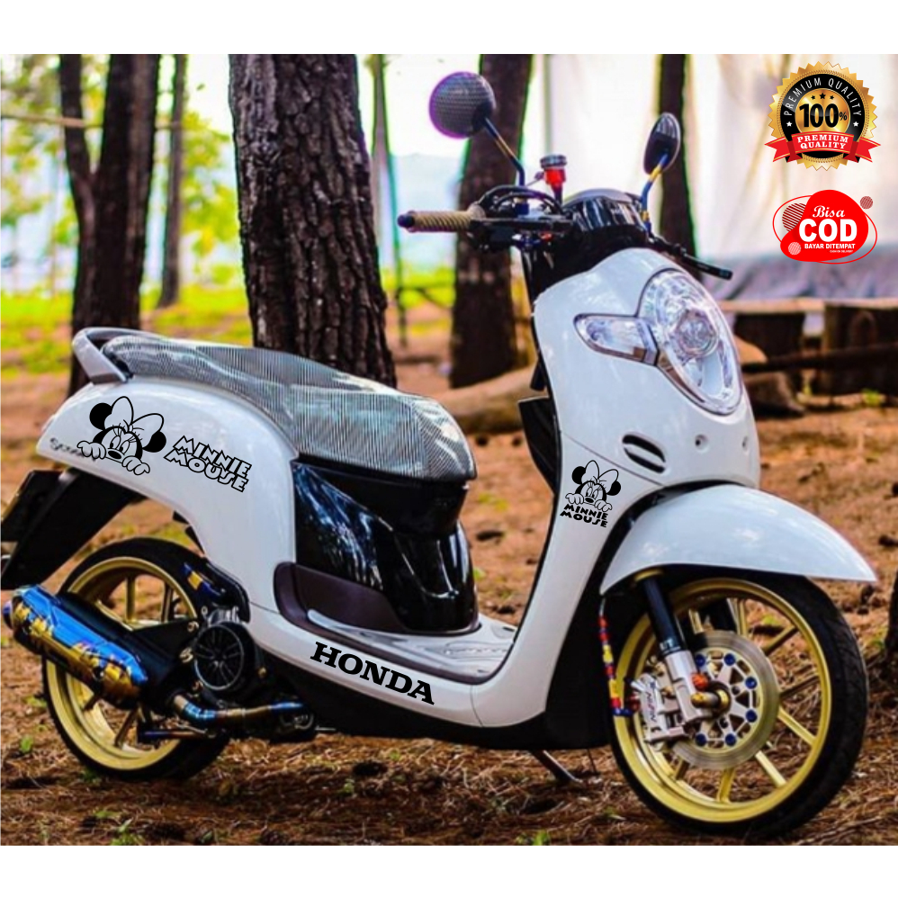 Jual STICKER MOTOR SCOOPY KARTUN MINNIE MOUSE LUCU | Shopee Indonesia