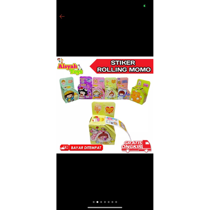 Jual sticker MOMO roll solasi / stiker momo aesthetic / stiker korea ...