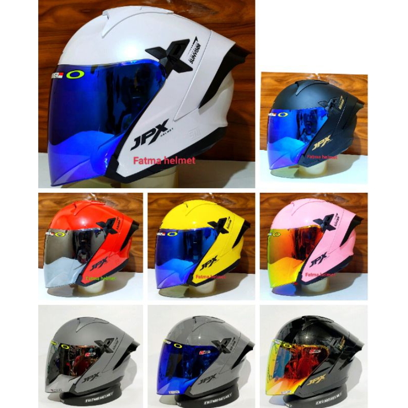 Jual HELM JPX NOVA X PAKET GANTENG/MODIF VISOR IRIDIUM | Shopee Indonesia