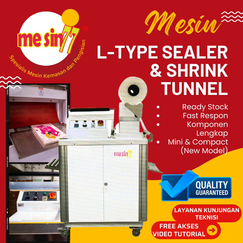 Jual Mesin 77 - FM400 L Type Sealer and Shrink Tunnel Machine.Mesin ...