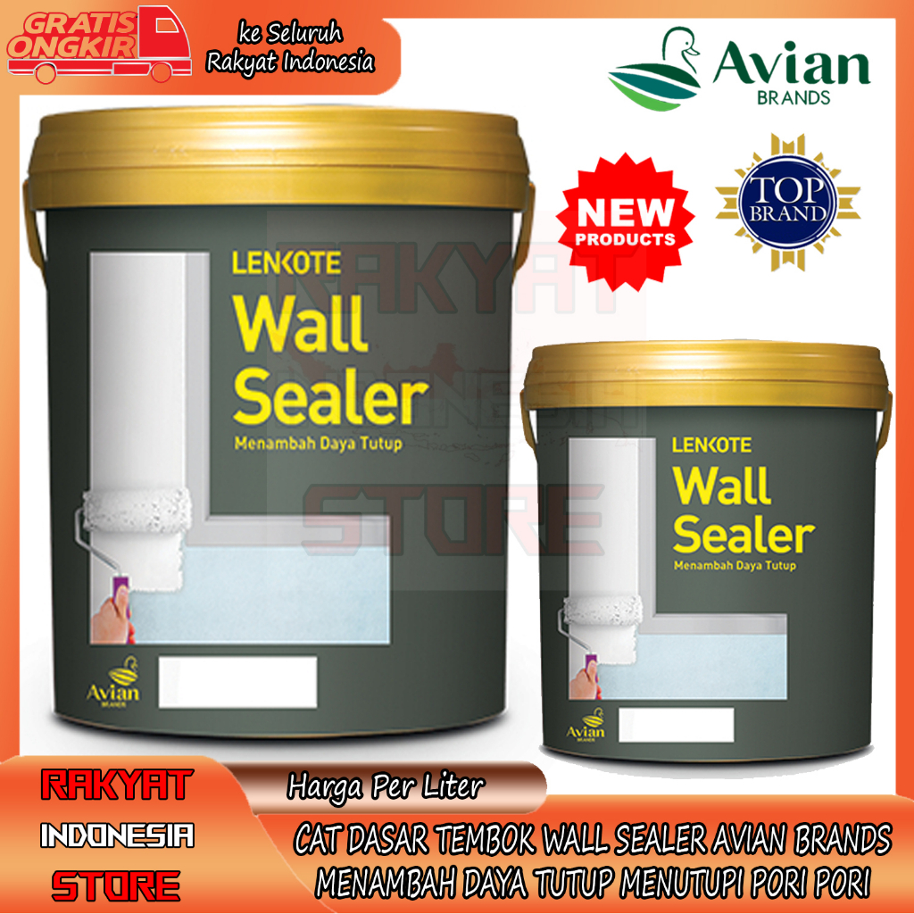 Jual CAT DASAR TEMBOK WALL SEALER 20 LITER LTR LT KILOGRAM AVIAN BRANDS ...