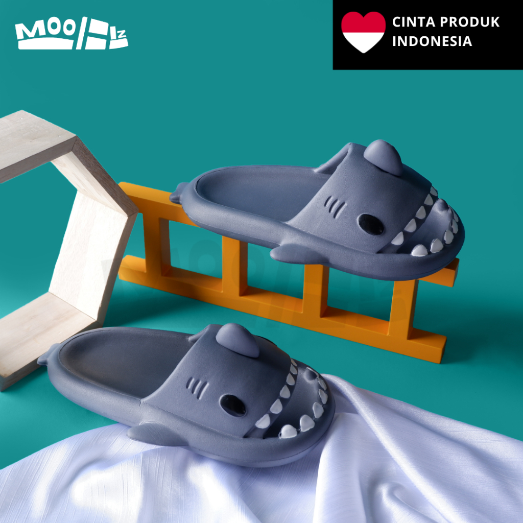 Jual Moobiz.id Sendal Hiu Sandal Shark Unisex Sandal Karet Karakter ...