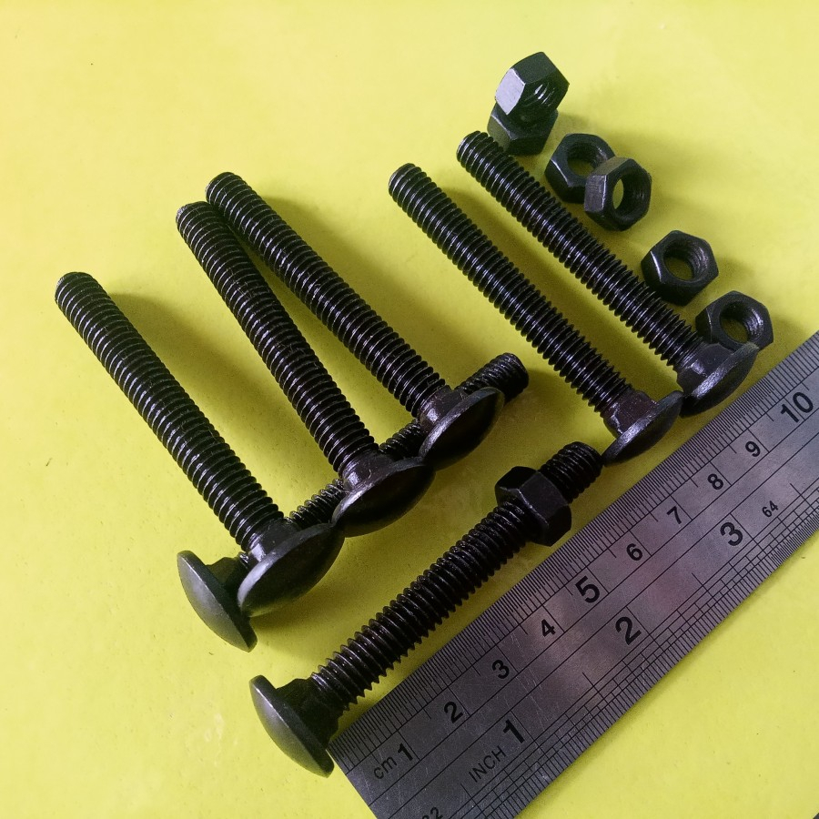 Jual Baut Mur CB 5/16 x 2 1/2" INCHI / Baut M8 PANJANG 6CM / Baut ...