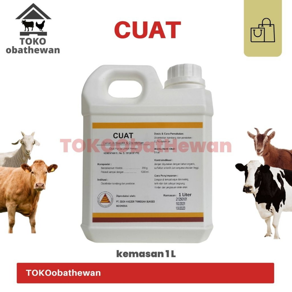 Jual CUAT 1 LITER - BKC 20% - Desinfektan dan antiseptik kandang dan ...