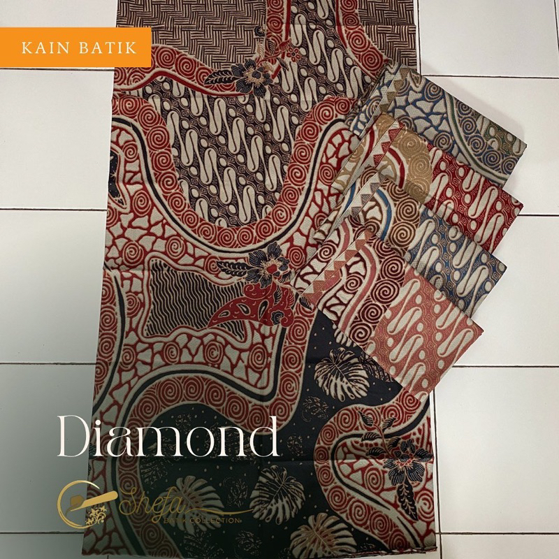 Jual Kain Batik Diamond Bahan Doby Kualitas Premium bahan Alus | Shopee ...