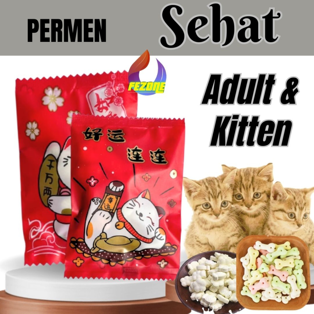 Jual Candy Permen Makanan Permen Bola Cemilan Kesehatan Kucing Cat ...