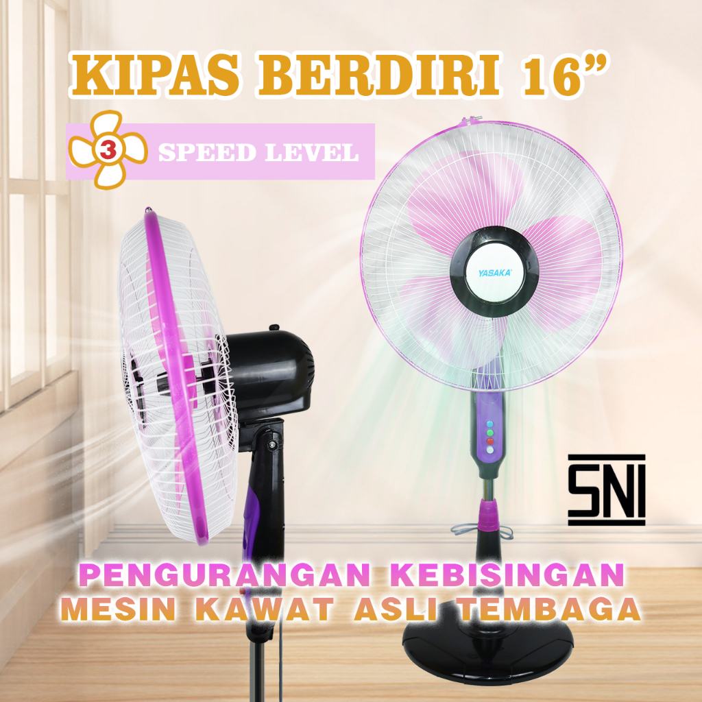 Jual KIPAS ANGIN BERDIRI YASAKA 16 INCH/STAND FAN 16 INCH/KIPAS MURAH ...