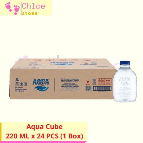 Jual Aqua Cube 220ml x 24 botol (1 Box) | Shopee Indonesia
