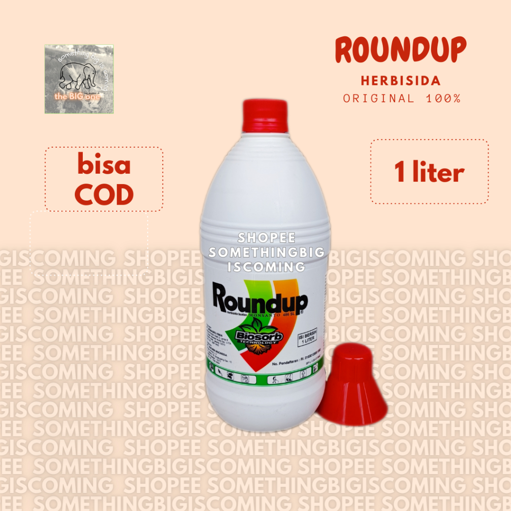Jual Roundup Roundap 486 SL Biosorb Isi 1 Liter Obat Herbisida Sistemik ...