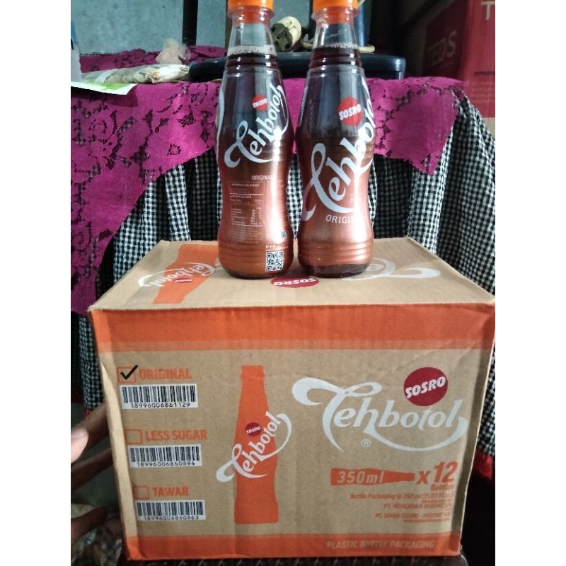 Jual Teh botol sosro 350ml original 1dus isi 12 botol | Shopee Indonesia