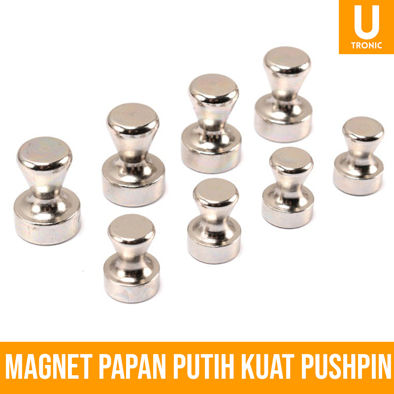 Jual Magnet Papan Putih KUAT Pushpin Anti karat High quality (tempel 9 ...