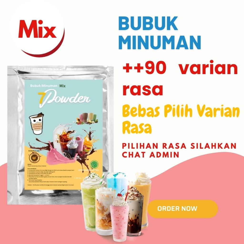 Jual Bubuk Minuman Rasa 1Kg 90 Varian l Bisa pilih variant | Shopee Indonesia