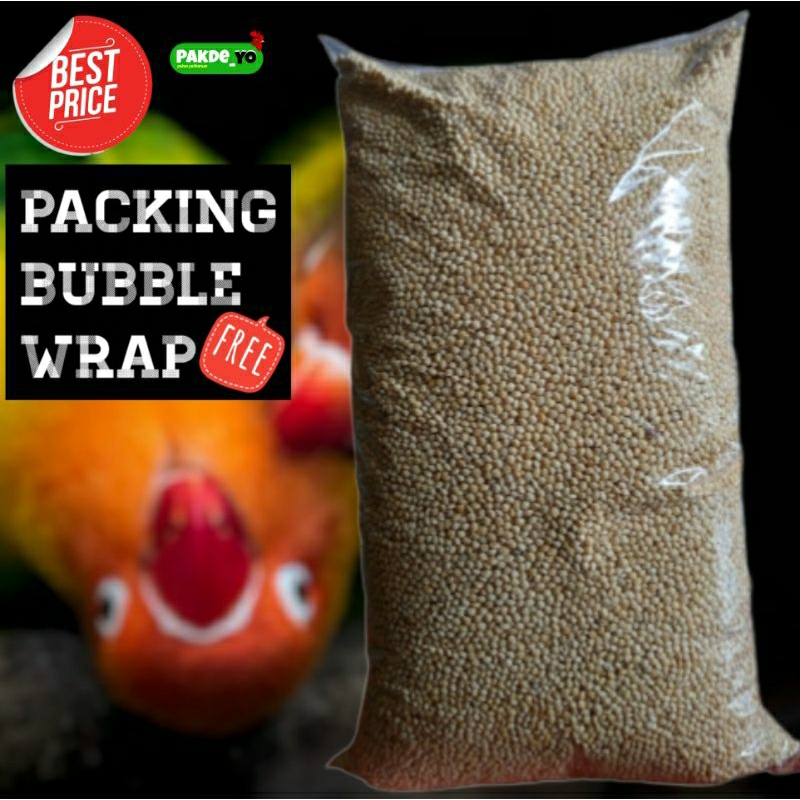 Jual MILET PUTIH Bukan milet kuning Repack 1kg makanan harian burung ...