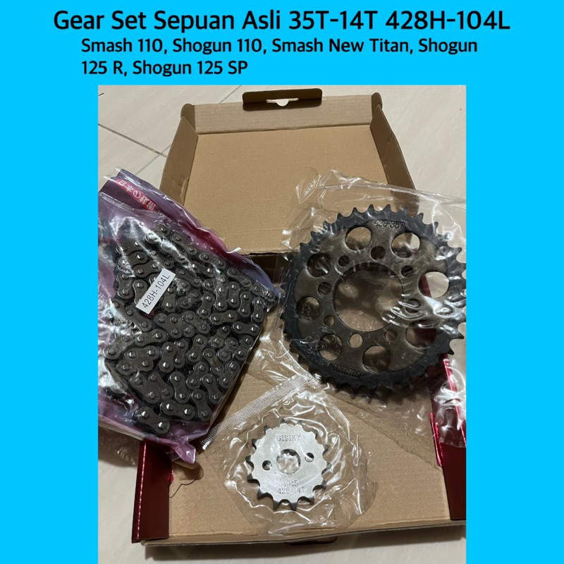 Jual GEAR GIR SET GIR PAKET- Gigi Tarik SMASH 110 & SMASH NEW & SHOGUN 125 SP & SMASH TITAN ...