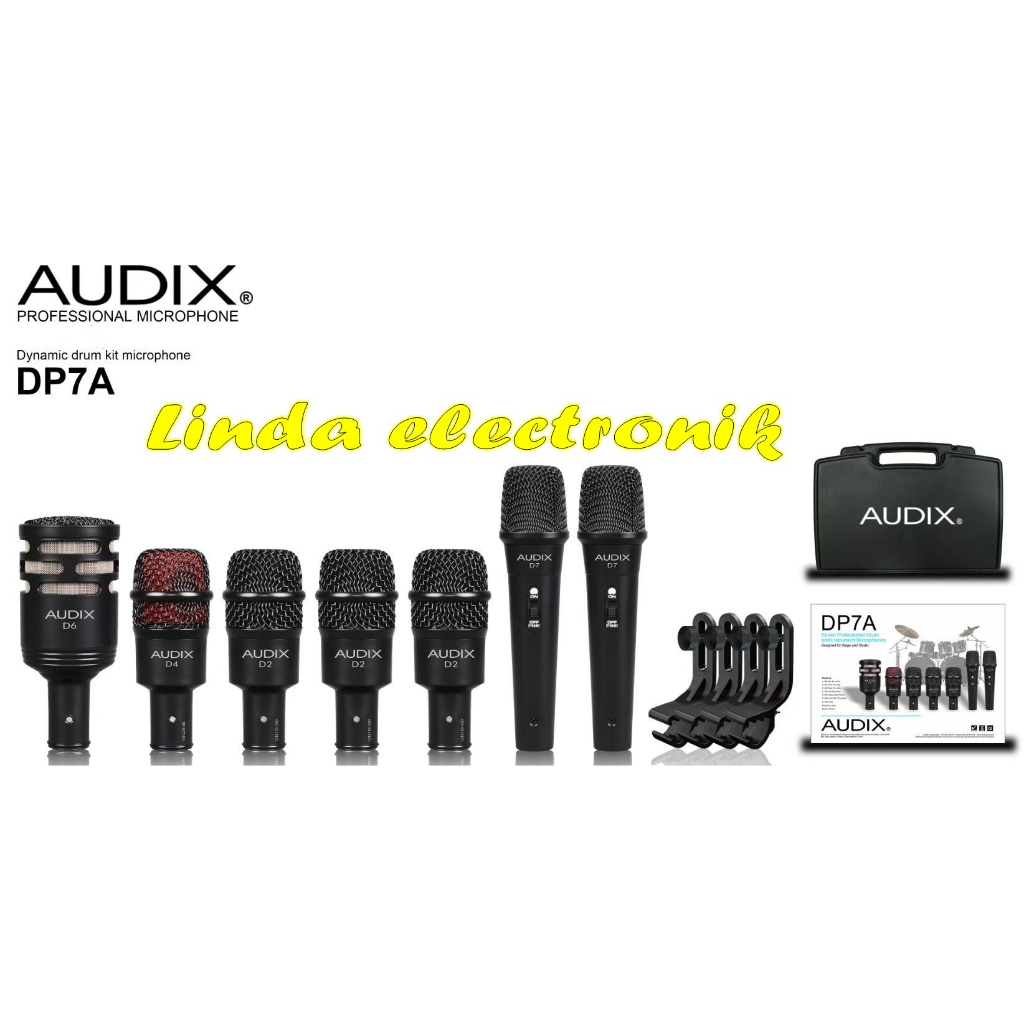 Jual mic set drum audix dp7a free koper original | Shopee Indonesia