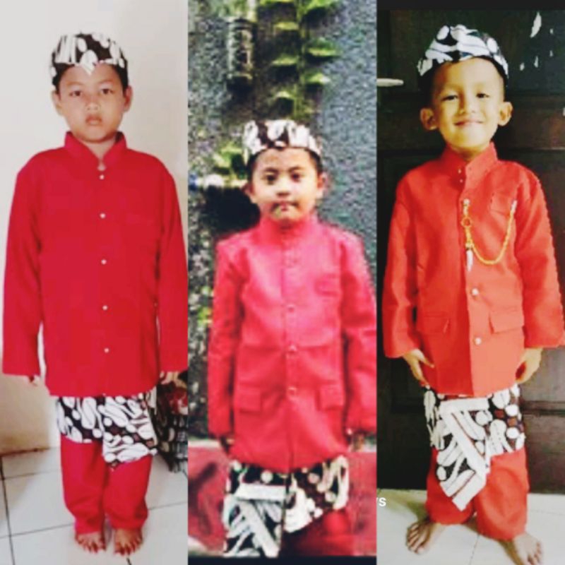 Jual BAJU ADAT JAWA / BASOFI MERAH | Shopee Indonesia