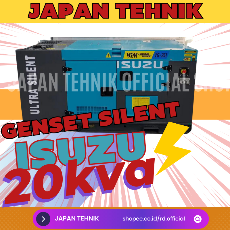 Jual Genset 20 Kva Isuzu | Genset Listrik Silent Diesel Japan Tehnik ...