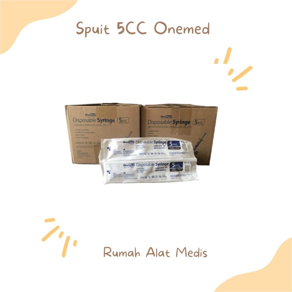 Jual Disposable Syringe spuit 5cc One Med / Spet 5cc Spuit 5cc Onemed 5 ml | Shopee Indonesia