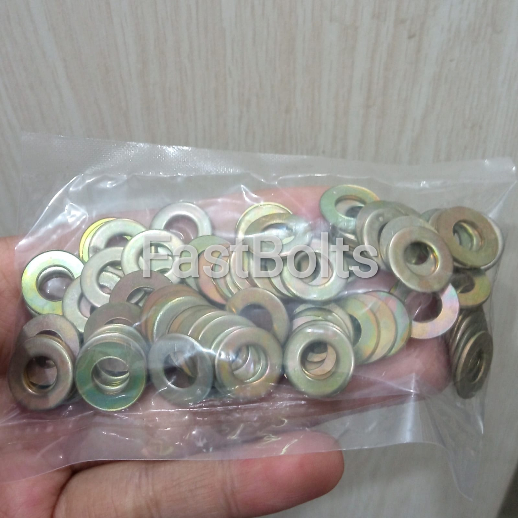 Jual [100 PCS] Ring Baut Kunci 10 / Ring Plat M6 Kuning | Shopee Indonesia