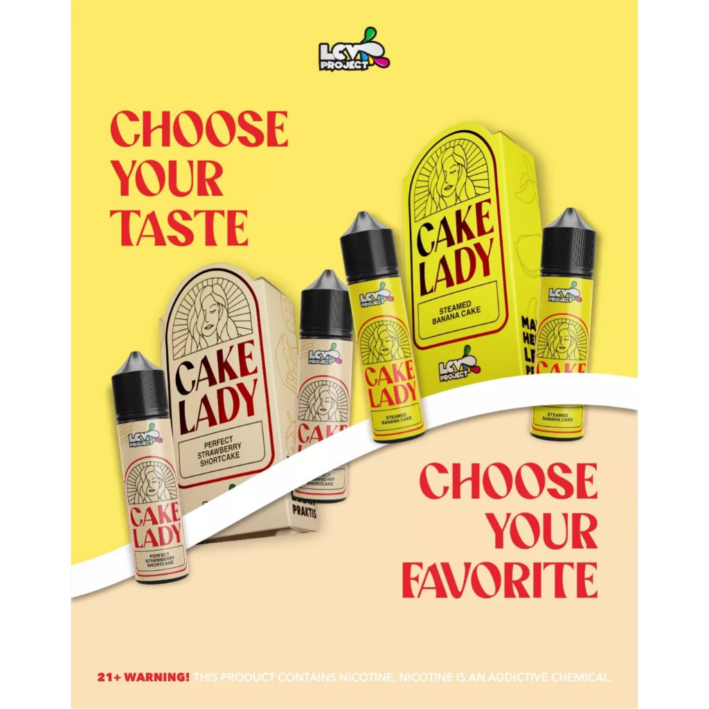 Jual [SATUAN] - LIQUID LCV CAKE LADY 60ML 3MG 6MG FREEBASE SERIES ...