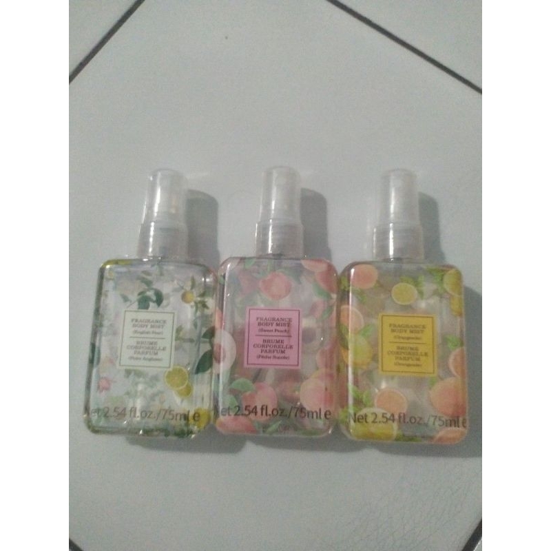 Jual full set miniso fragrance body mist(brume corporelle parfum ...