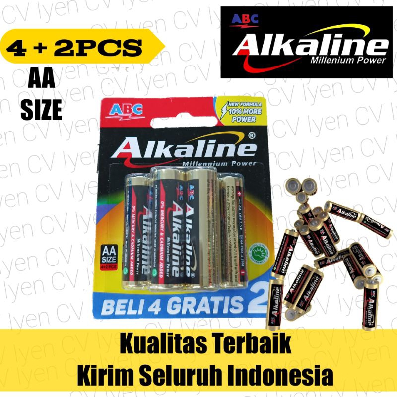 Jual Baterai A2 ABC Alkaline isi 6 / Baterai ABC Alkaline AA / baterai ...