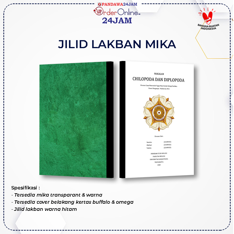 Jual Jilid mika lakban ukuran A4 dan A5 | mika warna | mika transparant ...