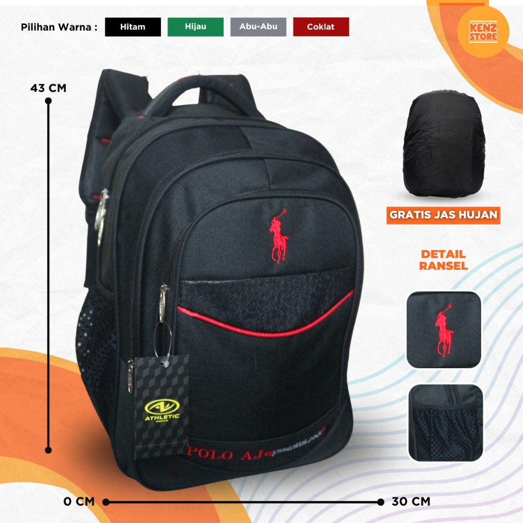 Jual TAS SEKOLAH POLO ANAK SD-SMP-SMA / TAS KERJA POLO UNISEX POLO AJ ...