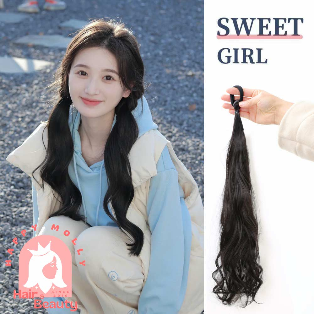 Jual 1 pcs Wig Ikat Rambut Curly Model Kuncir dan Ekor Kuda - Fashion ...