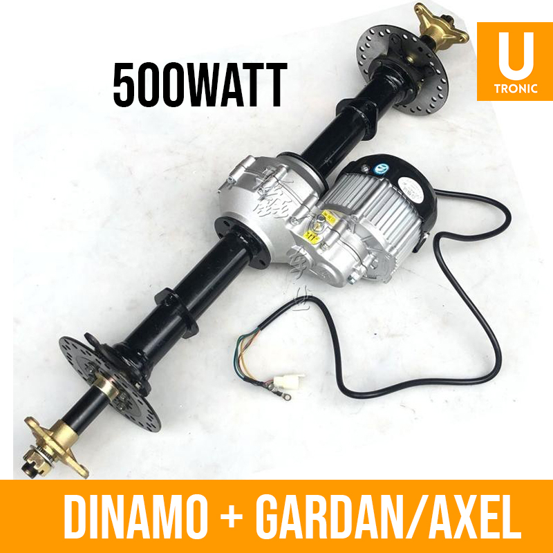 Jual Dinamo Motor 500W dengan gardan/axel untuk Becak/tricycle ...