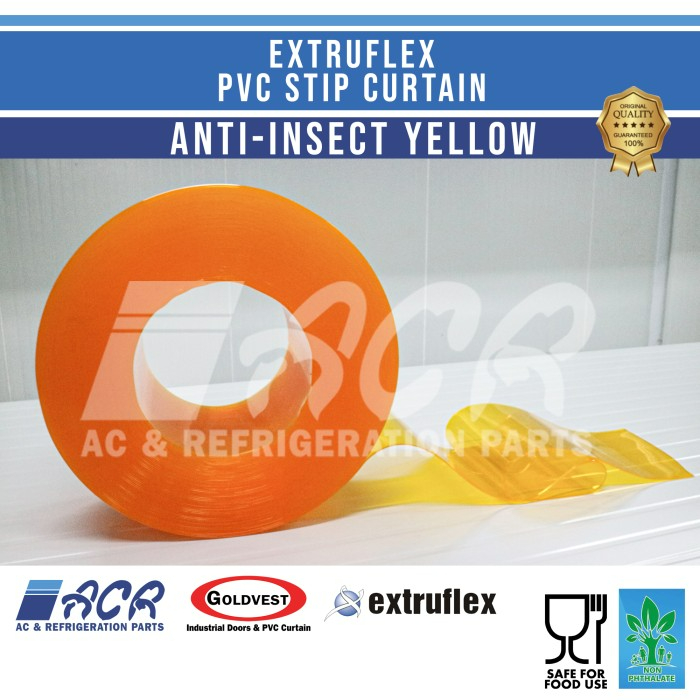 Jual Tirai PVC Curtain EXTRUFLEX Yellow Anti-Insect 20cmx2mm per Roll ...