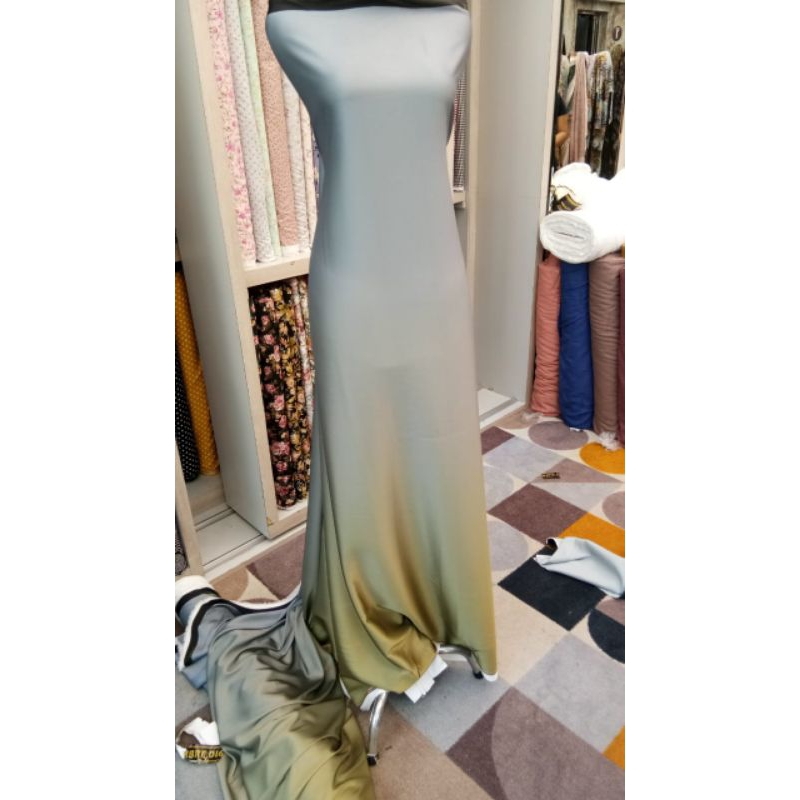 Jual Kain ARM Brown Silk Premium Ombre/Gradasi || Harga Per Setengah ...