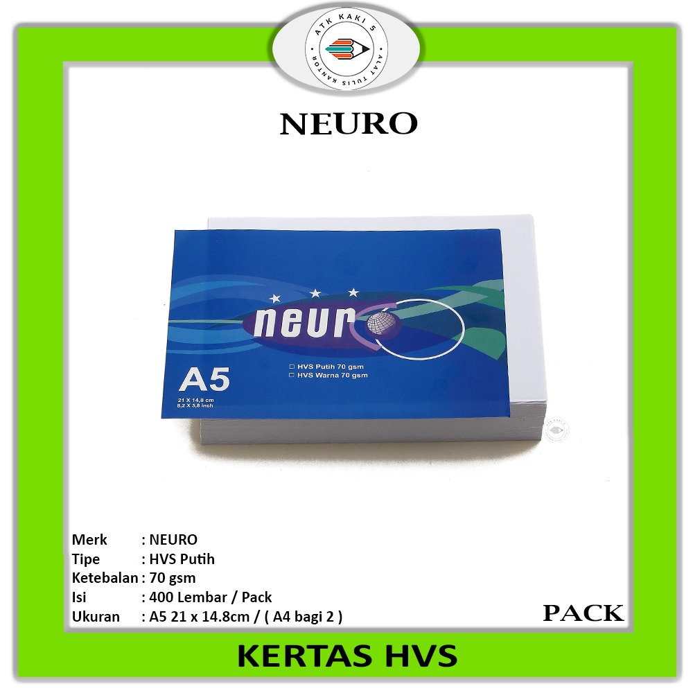 Jual NEURO - Kertas Hvs A5 Putih - Pack | Shopee Indonesia