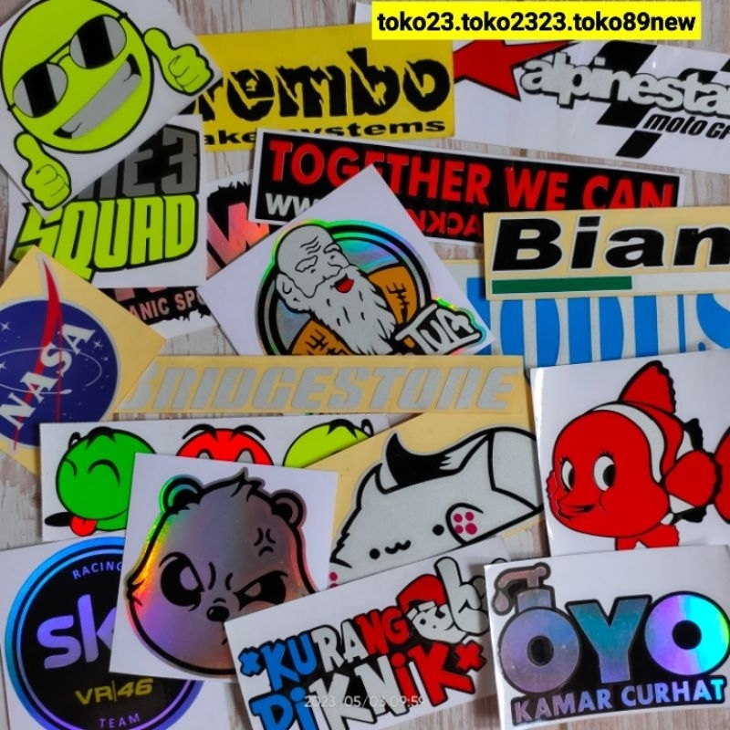 Jual stiker motor keren isi 10 pcs random aneka jenis | Shopee Indonesia