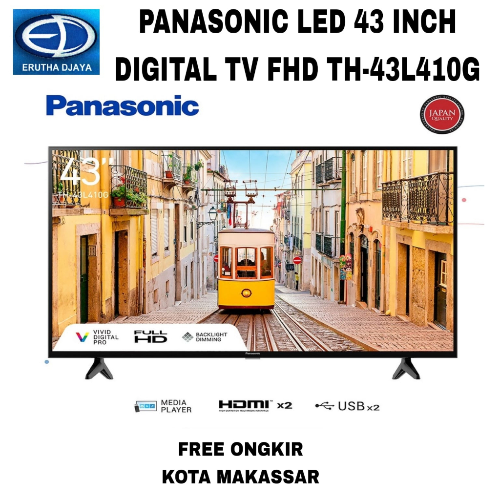Jual PANASONIC LED 43 INCH DIGITAL TV FHD TH-43L410G | Shopee Indonesia