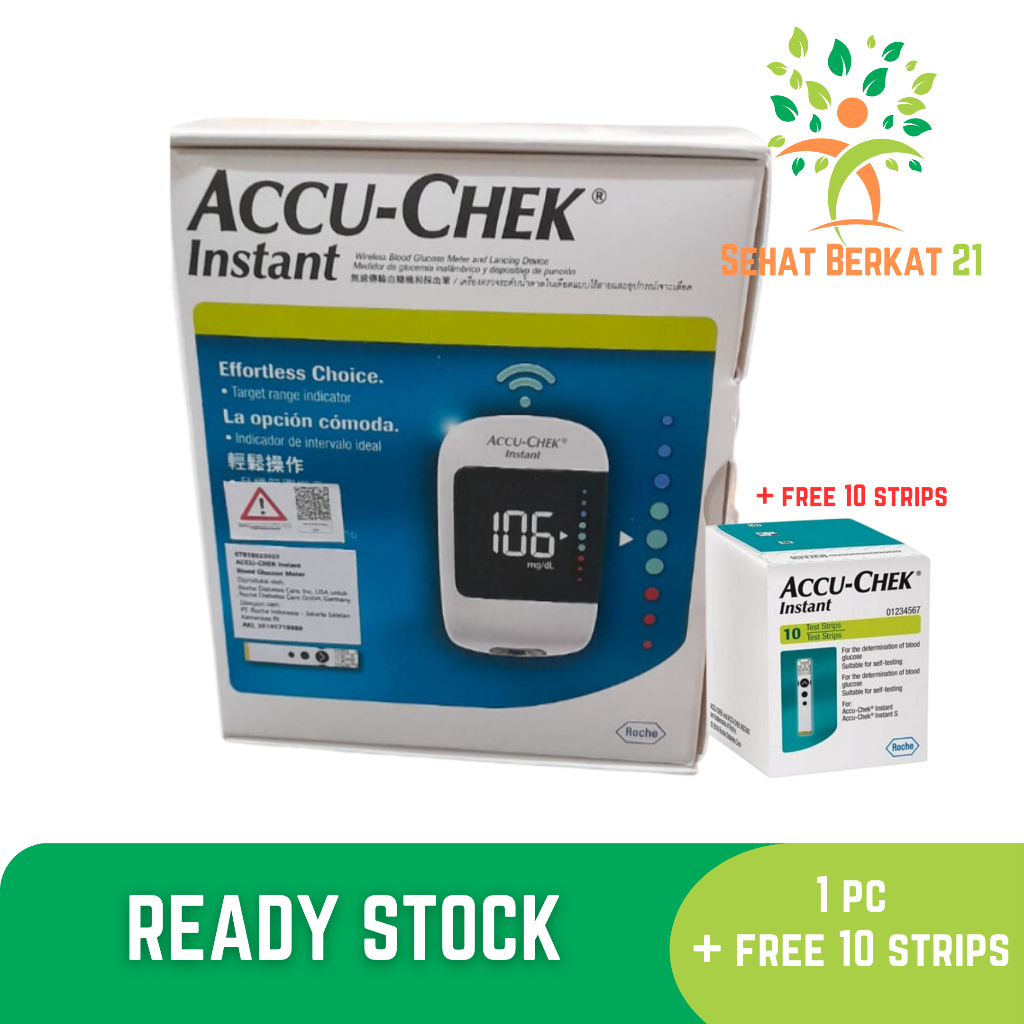 Jual Accu-Chek Check Instant Paket Alat Cek Tes Gula Darah + Free 10 ...