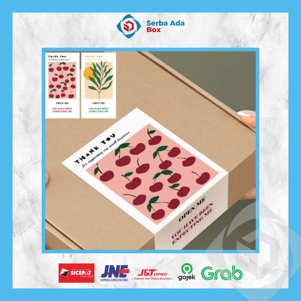 Jual Sticker Segel Label Paper Belt Seal Box CUSTOM / SEGEL BOX ...