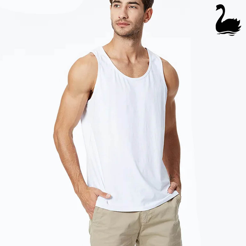 Jual SWAN SHOGUNAVO Kaos Singlet Pria Swan Brand - Type Premium Putih ...