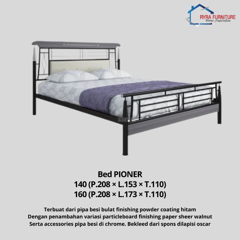 Jual DIVAN BESI MINIMALIS MODERN ELEGAN - BED PIONER - SIANTANO | Shopee Indonesia