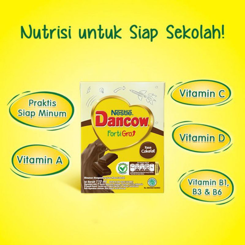 Jual NESTLE DANCOW FortiGro Rasa Cokelat Kemasan Siap Minum 110ML ...