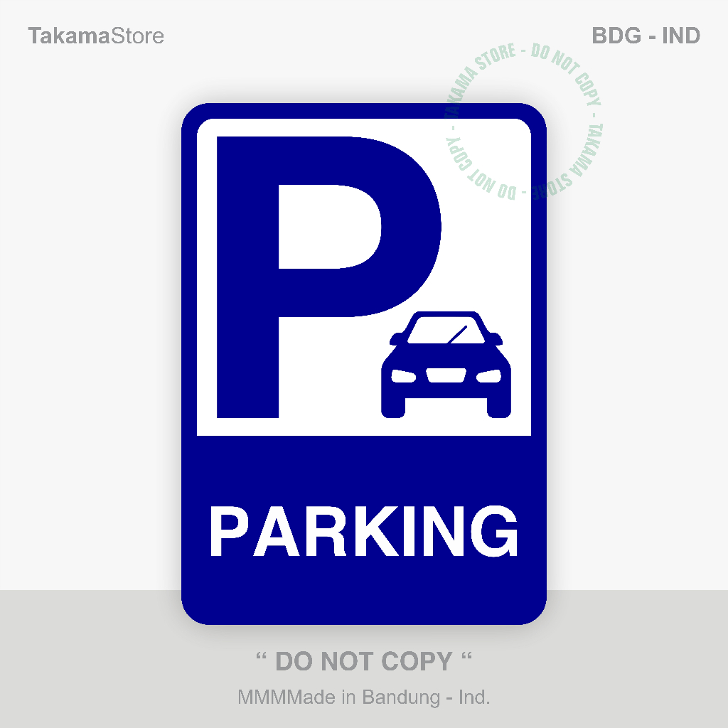 Jual Car parking area sign - Size 35cm x 50cm - Alumunium plate ...
