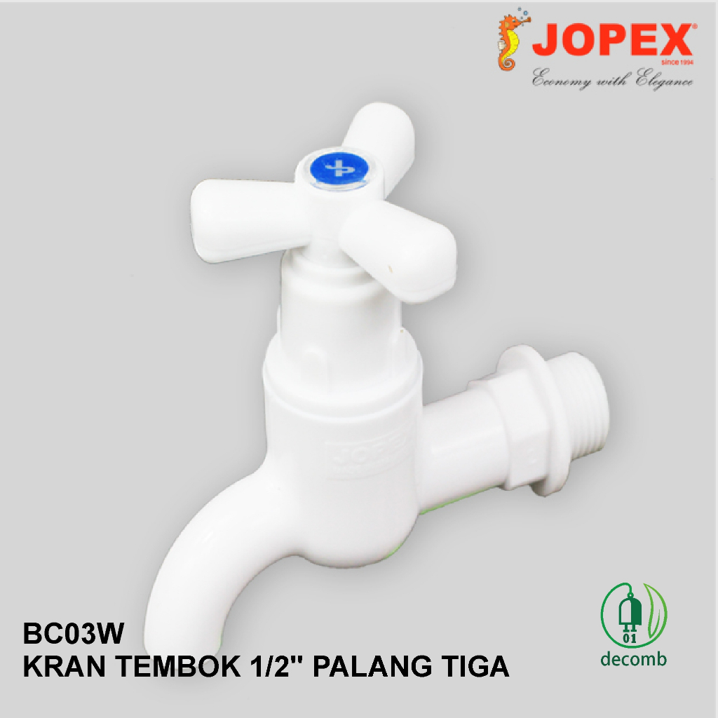 Jual Kran Air Tembok Jopex 1/2 Inch Palang Tiga BC03W | Shopee Indonesia