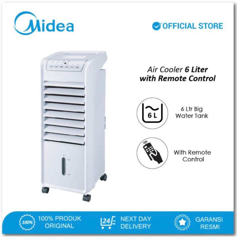 Jual Midea Air Cooler 6 Liter Remote Control AC100-A Timer AC100A AC100 ...