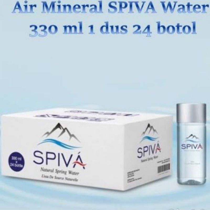 Jual Spiva Air Mineral Natural Spring Water 330ml 1 Dus isi 24 | Shopee ...