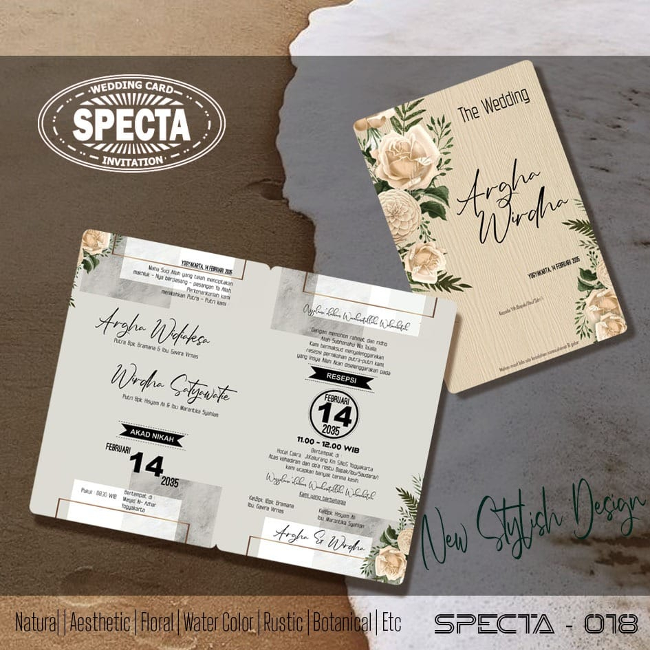 Jual CETAK UNDANGAN Design Elegant - SPECTA 018 | Shopee Indonesia