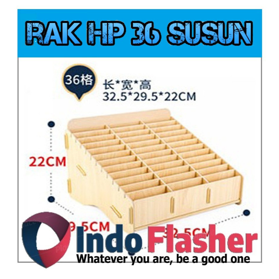 Jual Rak HP 36 Tingkat Rak Kayu Serbaguna Penyimpanan Sparepart Rak HP ...