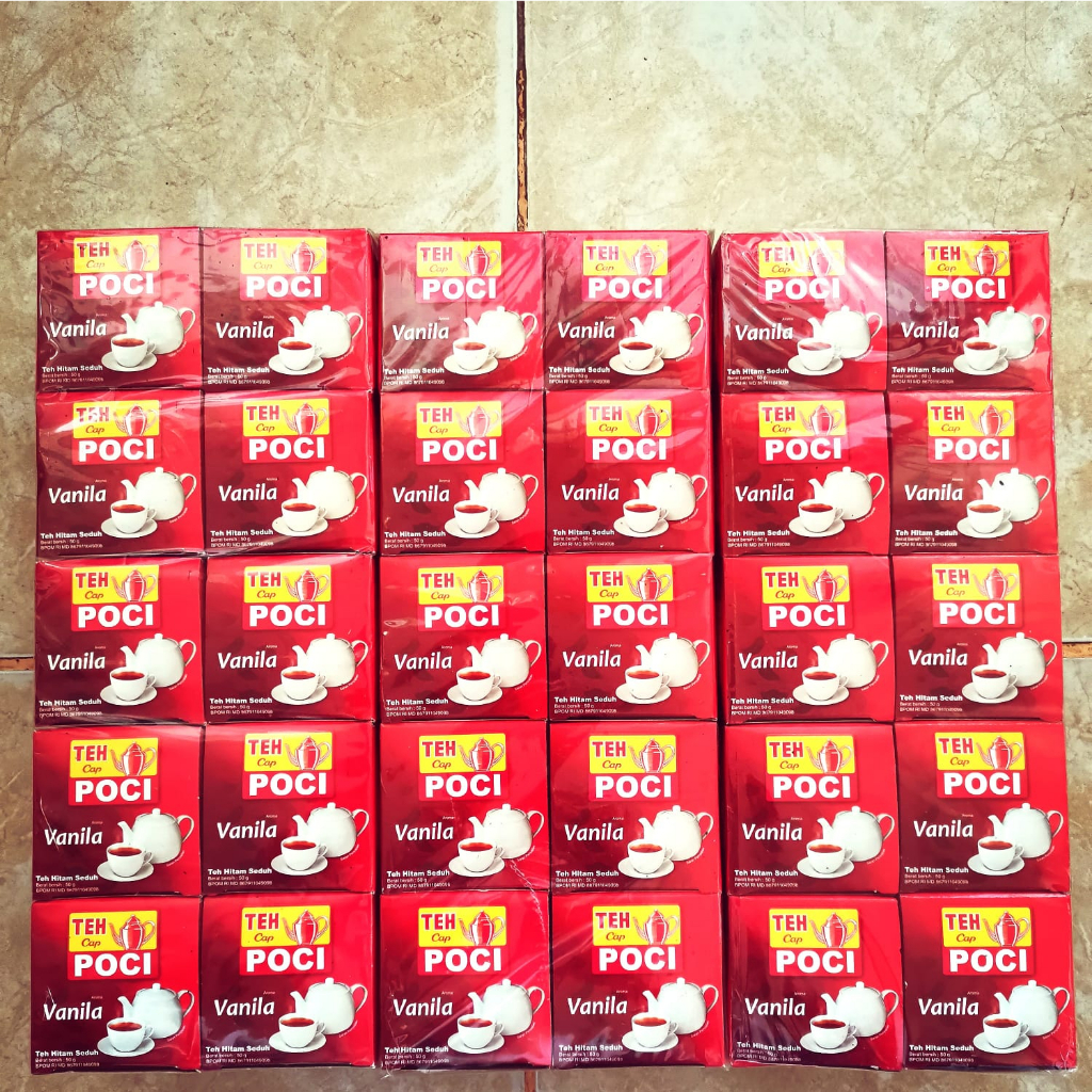 Jual pk- (10PV50) teh poci vanilla 50gr BOS isi 10 pcs teh tubruk poci ...