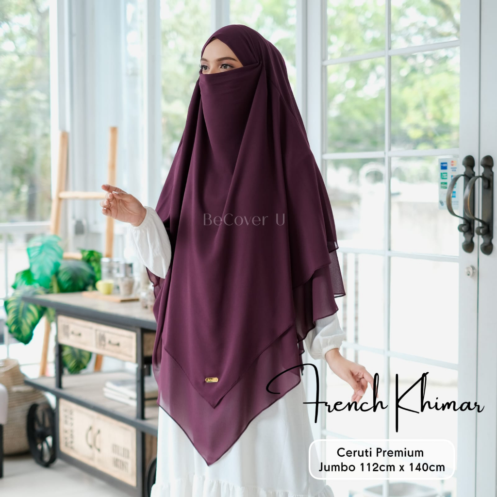 Jual French Khimar Ceruty Jumbo (Hijab Khimar Haji & Umroh) By BeCoverU ...