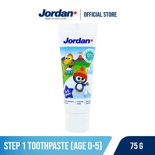 Jual Jordan Oral Care Kids Toothpaste Step 1 dan Step 2 - Pasta Gigi ...