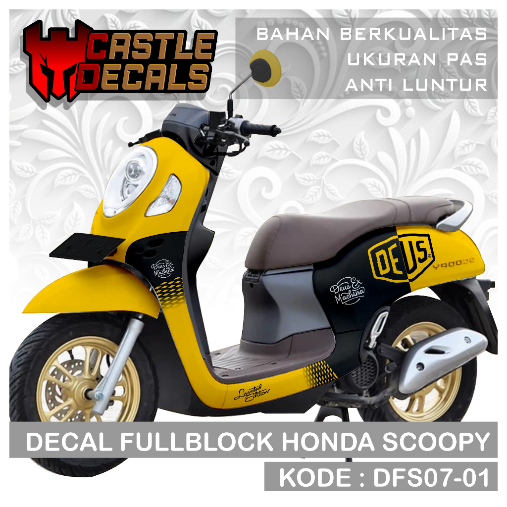 Jual STIKER DECAL SCOOPY STICKER FULL BLOK - STIKER ALL NEW SCOOPY 2021 ...
